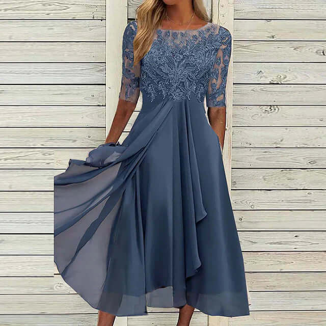 Emilia - dark blue party dress – DESTINY
